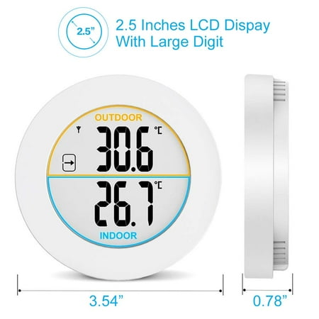 Indoor Outdoor Thermometer Wireless TP200B, Thermometer Indoor Outdoor ...