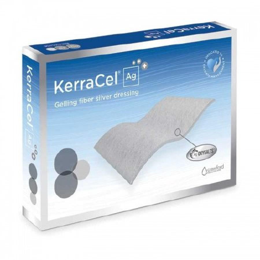KerraCel Ag Gelling Fiber Silver Dressing, 4 Inches x 5 Inches, Sterile ...