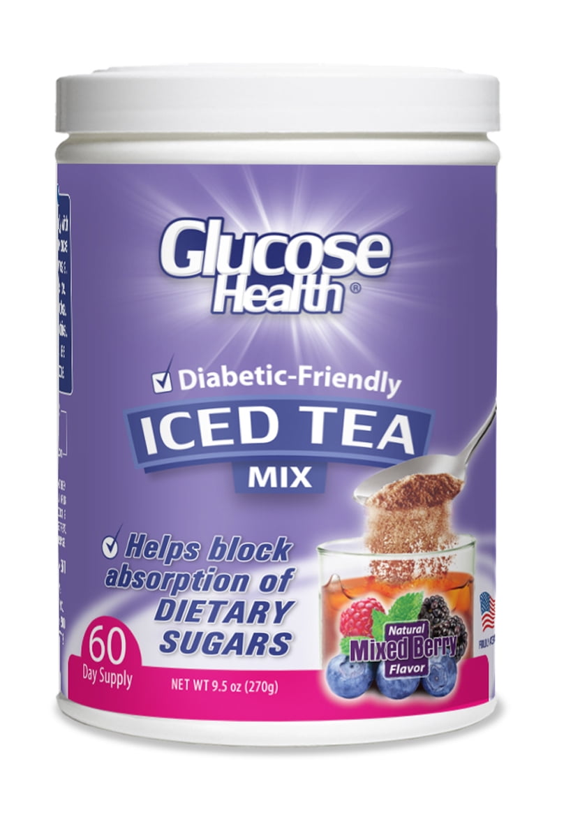 Glucose Health® Diabetic-Friendly Iced Tea Mix, 60 Day Supply (Mixed ...