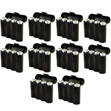 5 Pack AA / AAA / CR123A Black Battery Holder Storage Cases - Walmart.com