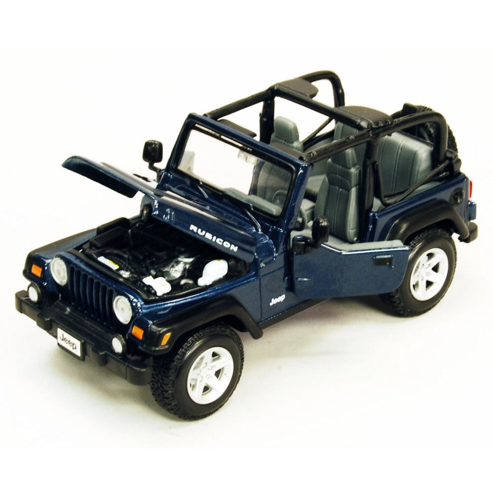 Jeep Wrangler Rubicon Convertible, Blue - Showcasts 34245D - 1/27 Scale ...