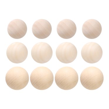 KOHAND 25 Pack 2 inch Round Wooden Balls, Natural Small Wood Craft ...