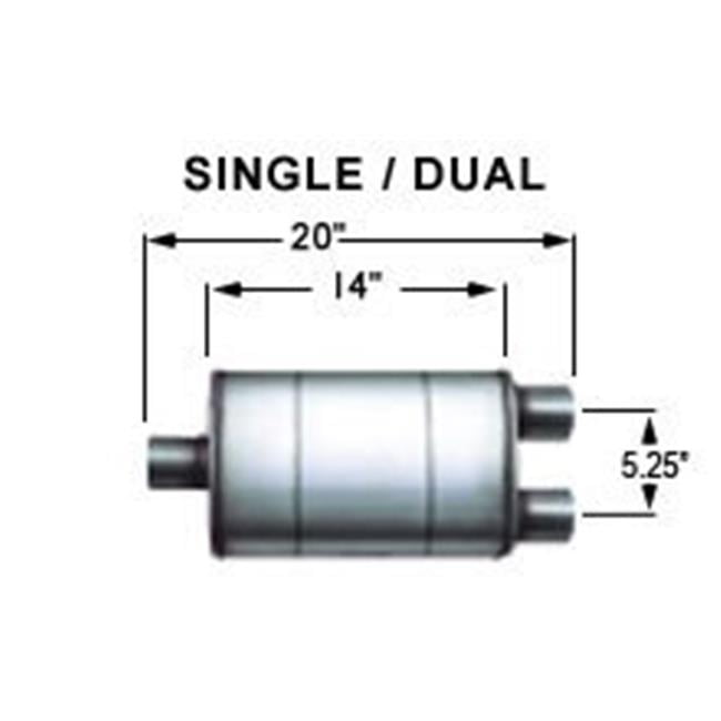 MagnaFlow 13278 Exhaust XL 3 Chamber Stainless Muffler for 3 in. Center ...