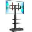 FITUEYES Universal Mobile TV Cart with Swivel Mount,Rolling TV Stand ...