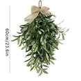 Artificial Teardrop Olive Wreath - 23.6 Inch Green Pendant Wreath for ...