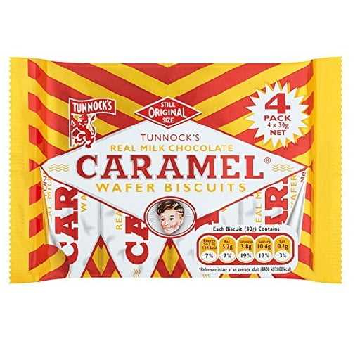 Tunnocks Choc Caramel Wafers (4 Pieces) - Walmart.com