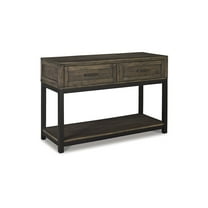 Free Shipping! Signature Design by Ashley Cabalynn Farmhouse Sofa Table with 2 Adjustable ...