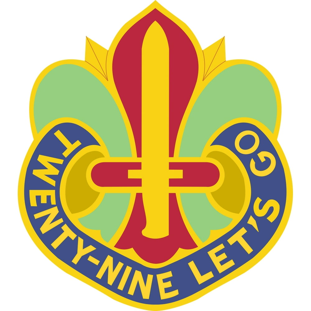3.8 Inch Army 29th Infantry Division Unit Crest Vinyl Transfer Decal ...