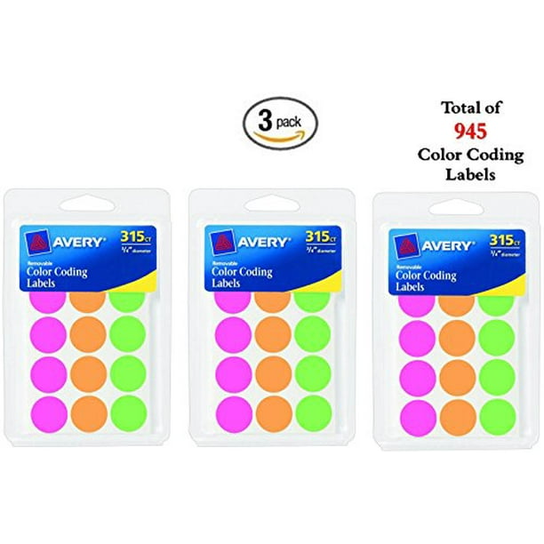 Avery Round Color Coding Labels - Walmart.com