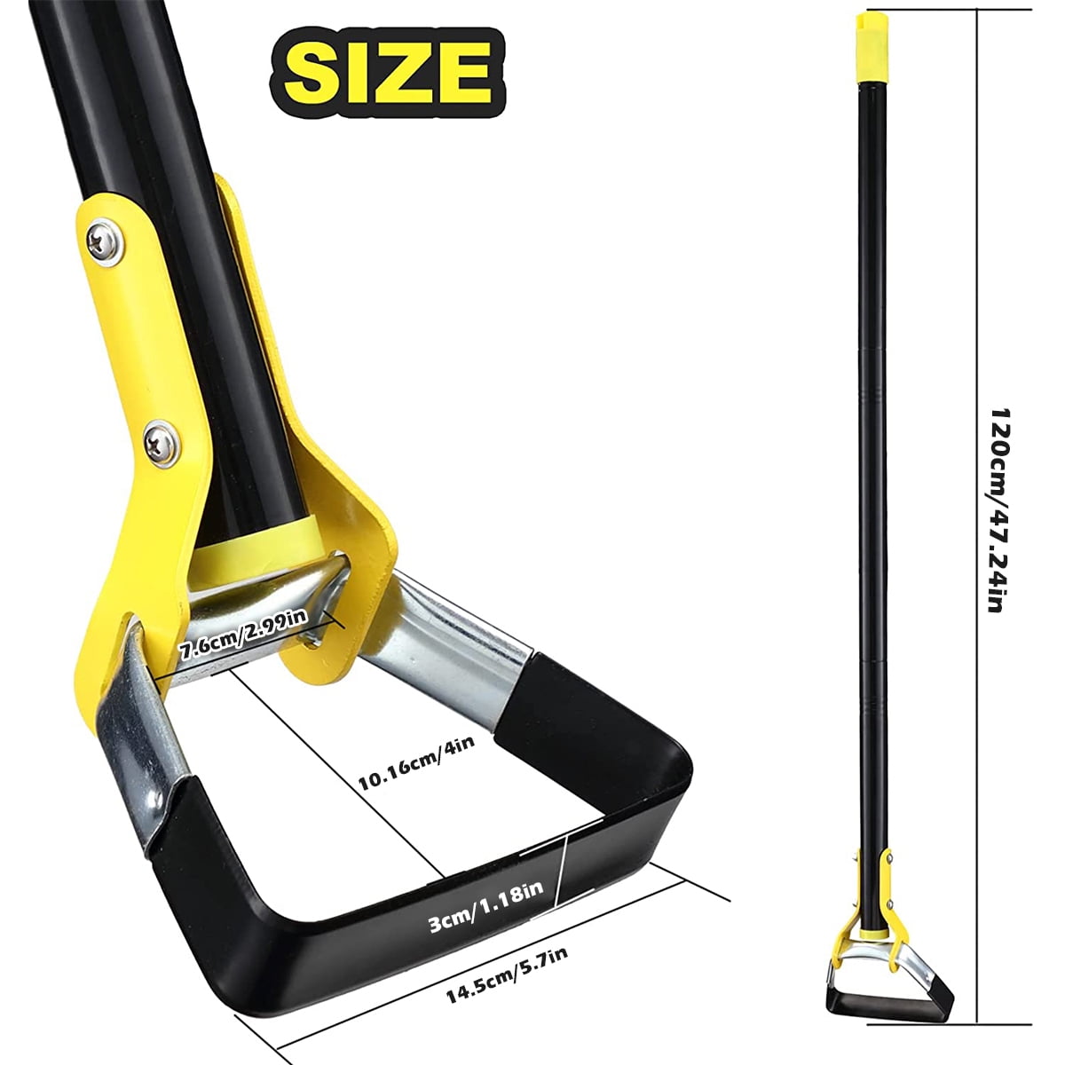 Buy Daruoand Garden Hoe Tool 47 Inch Stainless Steel Sharp Stirrup Loop ...