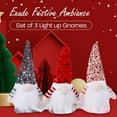 3pcs LED Lighted Christmas Gnome Handmade Santa Elf Figurine Faceless ...