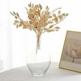 BalsaCircle 4 Metallic Gold Artificial Italian Ruscus Leaves Branches ...