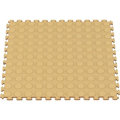 Norsk NSMPRC6BE Raised Coin Pattern PVC Floor Tiles, 13.95-Square Feet ...
