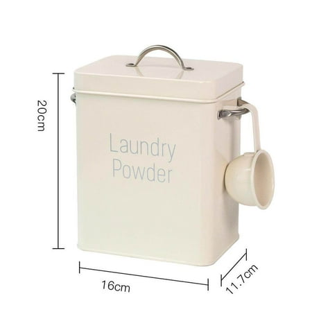 kurtrusly Laundry Powder Storage Tin Box Large Rice box detergent ...