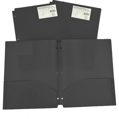 2-Pocket Poly Folder, Available in Multiple Colors - Walmart.com ...