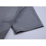 Men's Grey Compression Short Sleeve Base Layer Undershirt - Workout ...