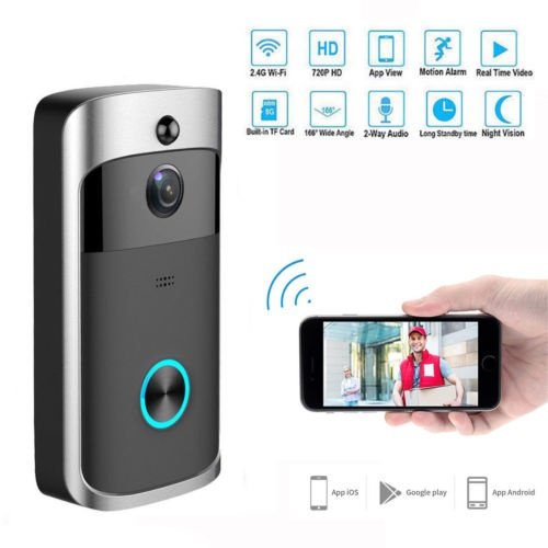 Wireless WiFi DoorBell Smart Phone Door Visual Ring Intercom Secure ...
