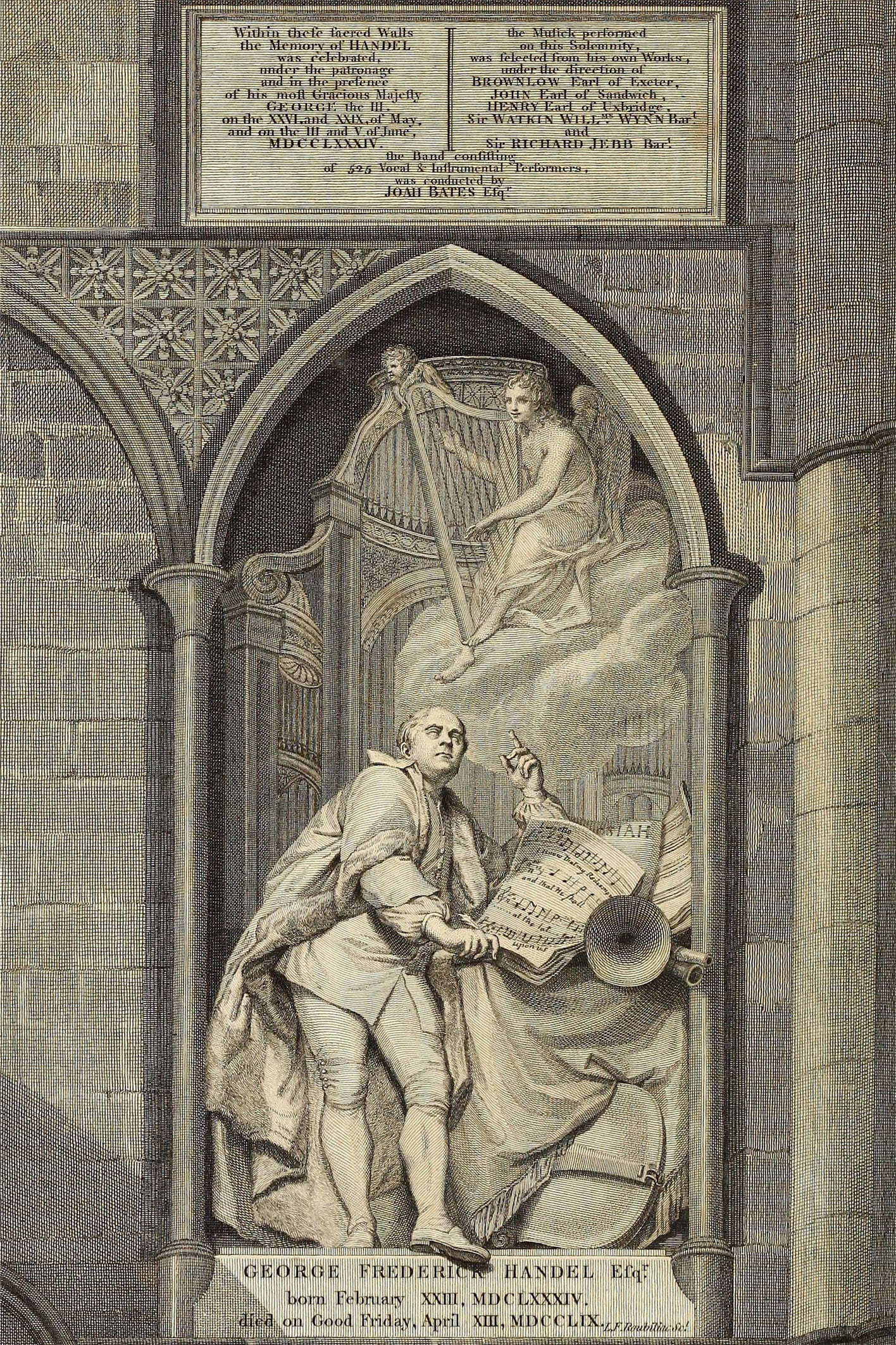 24x36 gallery poster, Handel's monument in Westminster Abbey - Walmart.com
