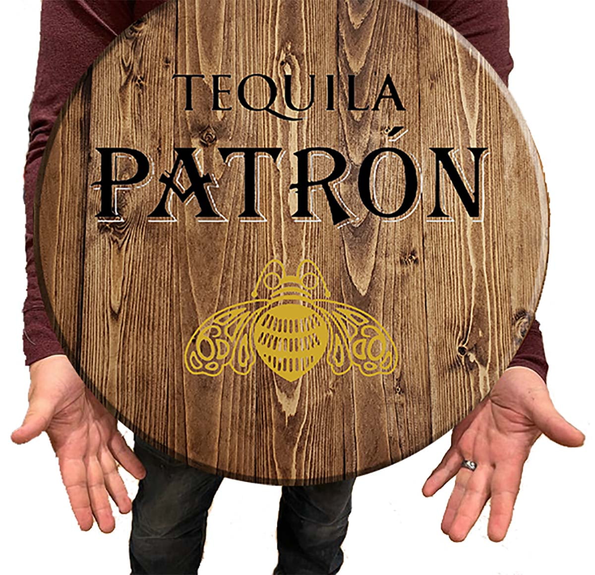 Bar Sign Patron Tequila Bar Sign Inspired by Whiskey Barrel 18 Inch ...