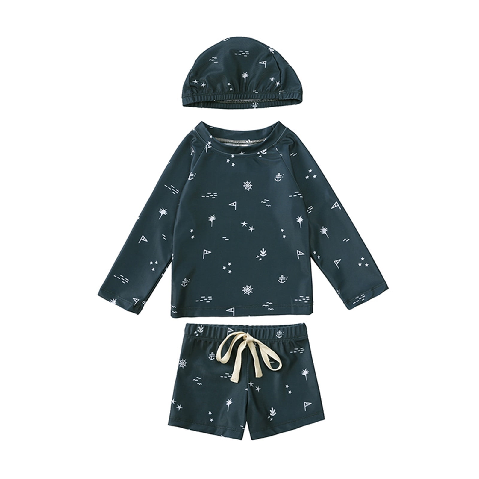 Click here for Yousnh Kids Boys Three Piece Swimsuit Rash Guard B... prices