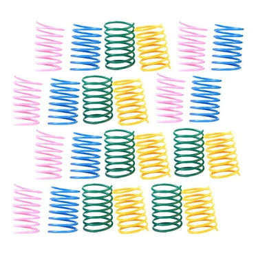 SPRING PARK 10 Pack Cat Spring Toy Plastic Colorful Coil Spiral Springs ...