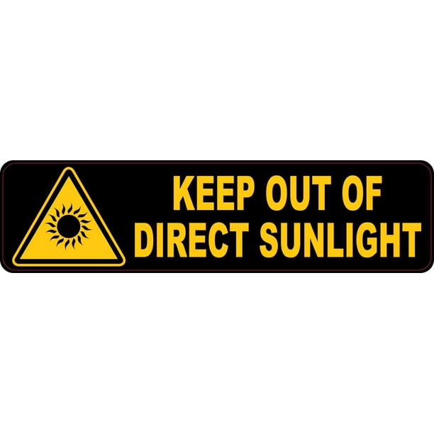 8in x 2in Keep Out of Direct Sunlight Magnet - Walmart.com - Walmart.com