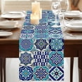 Boho Floral Burlap Cotton Table Runner 13x70 Inches Long, Southwestern ...