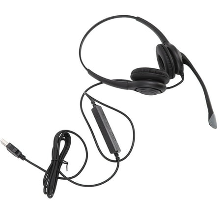 Computer Headsets, Noise Reduction Adjustable Volume Control Ergonomic ...