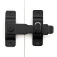 2 Packs Barn Door Latches，4.33”x 3.23” Matte Black Stainless Steel barn ...