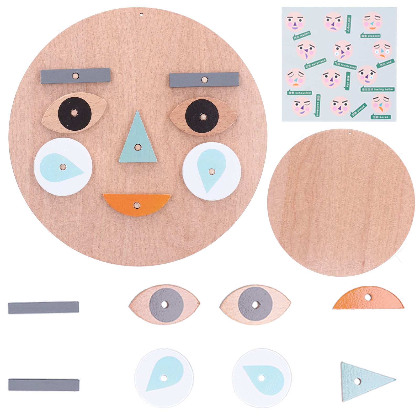 New Wooden Fun Face-changing Expression Game Kindergarten Small Class ...