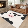 Cartoon Cow Print Area Rug, Cute Animal Pattern Carpet, Washable Non ...