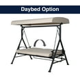 Mainstays Belden Park 3 Person Convertible Daybed Outdoor Steel Porch ...