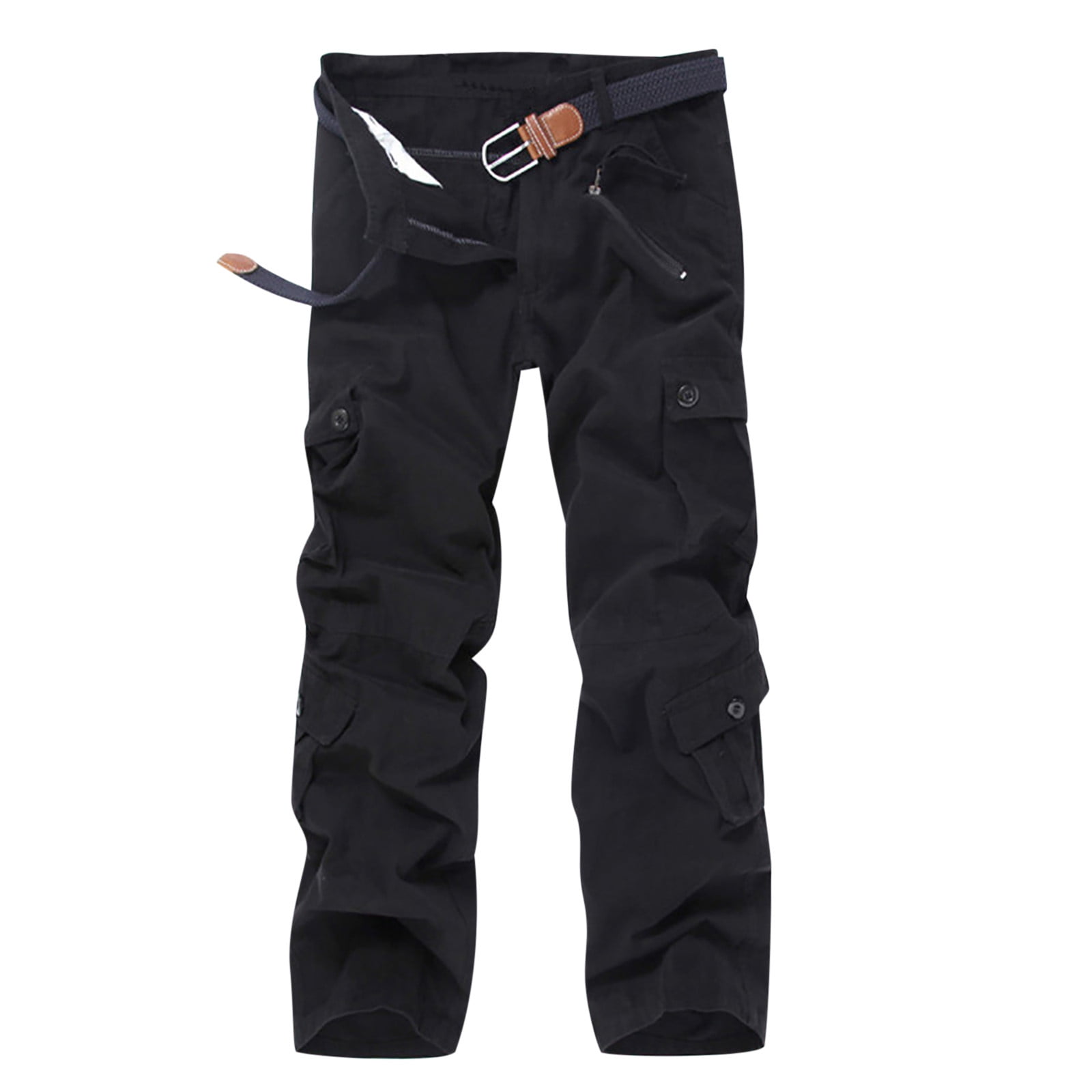 Click here for Pisexur Mens Cargo Pants With Pockets Cotton Hikin... prices
