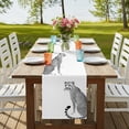 Black Leopard Prints Burlap Cotton Table Runner 13x48 Inches Long ...