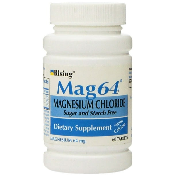 NEW MAG 64 MAGNESIUM CHLORIDE WITH CALCIUM 60 TABLETS (5 Bottles = 300 ...