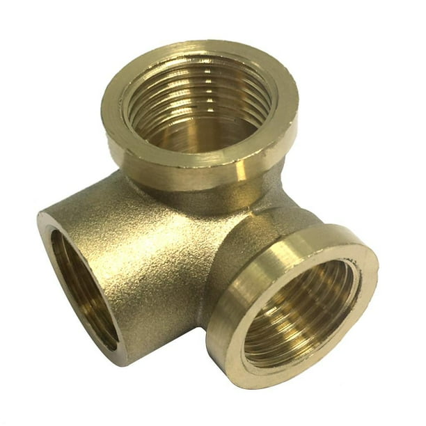 Wall Corner Type 3 Way 1/2" Female Thread Brass Adapter Coupler Pipe ...