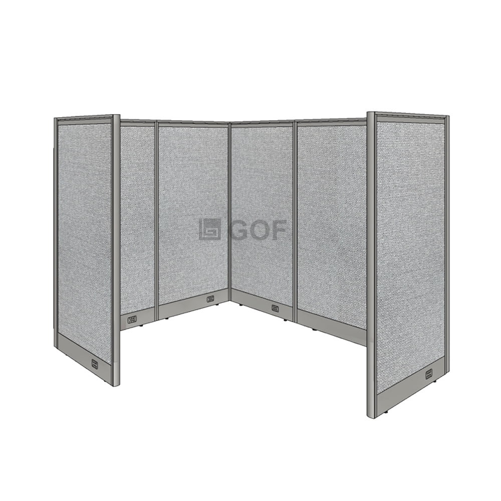 GOF 1 Person Workstation Cubicle (6’D x 6’W x 5’H) / Office Partition ...