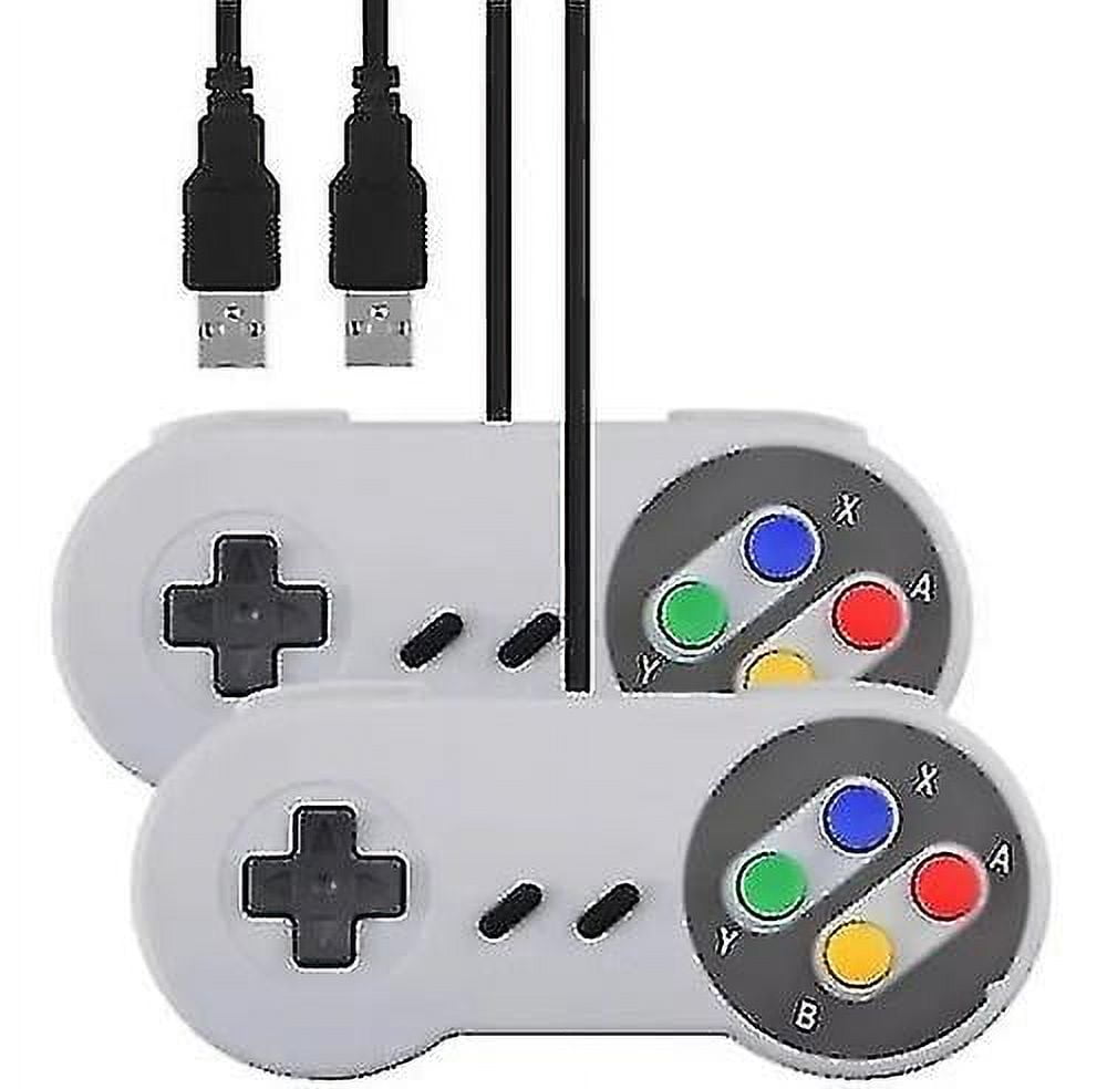Paquete de 2 Saffun Snes Retro Usb Controller Gamepad Joystick, Usb Pc ...