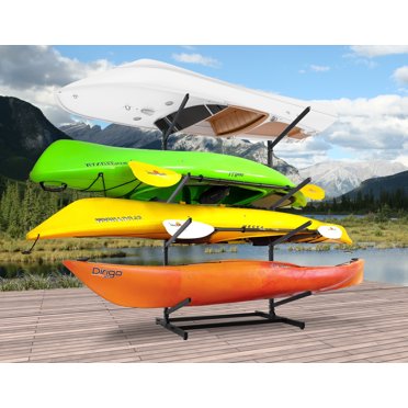 Costway Heavy Duty Outdoor Canoe Stand - SUP Adjustable Height Dual ...