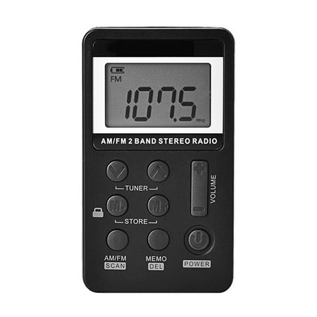 AM FM Dual Band Tuning Portable Stereo Pocket Gym Lock Screen Digital ...