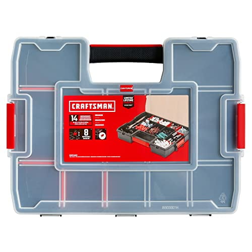 CRAFTSMAN 2-Pack 14-Compartment Plastic Small Parts Organizer ...