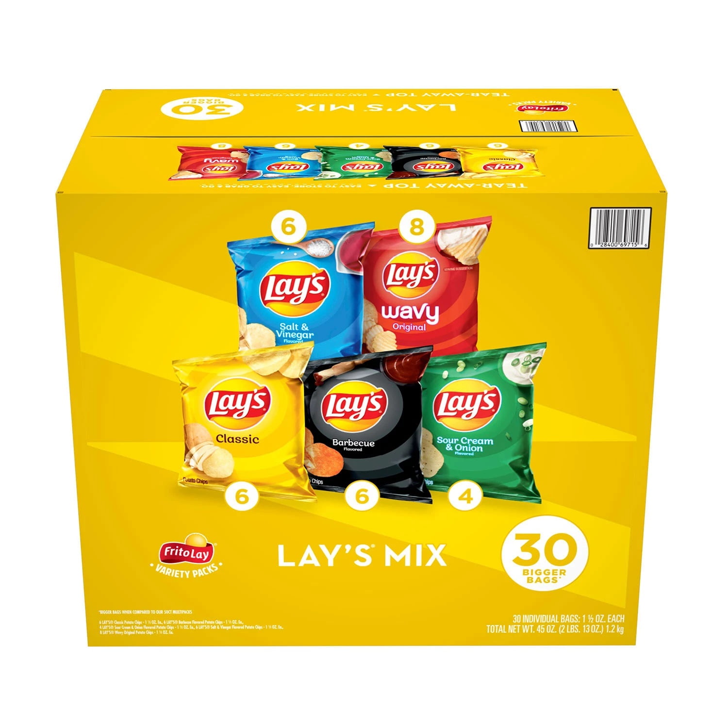 Lay's Mix Potato Chips Variety Pack (30 Count) - Walmart.com