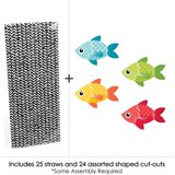 Big Dot of Happiness Let's Go Fishing - Paper Straw Decor - Fish Themed ...