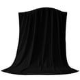 Black Solid Fleece Throw Blanket Color Ultra Soft Fuzzy Cozy Flannel ...
