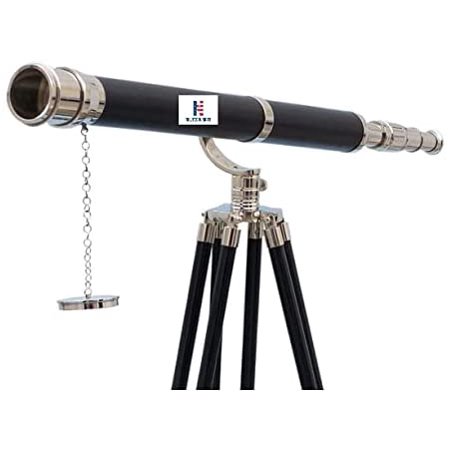 Nauticalmart Floor Standing Chrome/Leather Galileo Telescope 65 ...