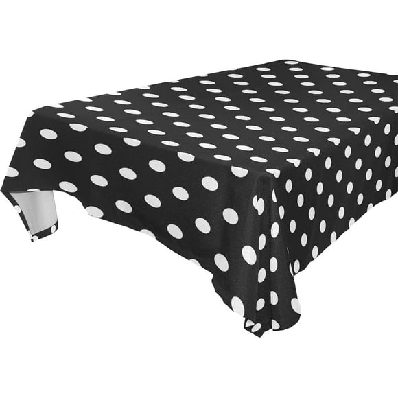 Black And White Polka Dot Table Linens