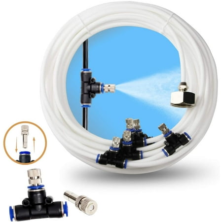 Misting Cooling System 50ft(15M) Misting Line 12 Stainless Steel Mist ...