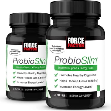 Force Factor ProbioSlim Probiotic Supplement, Green Tea, Digestive and ...
