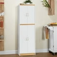 Pemberly Row 4 Door Kitchen Pantry with 4 Shelves in White - Walmart.com