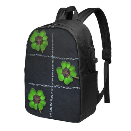 YFYANG 17" Laptop Backpack, Lucky Clover Fashion Travel Work Backpack ...